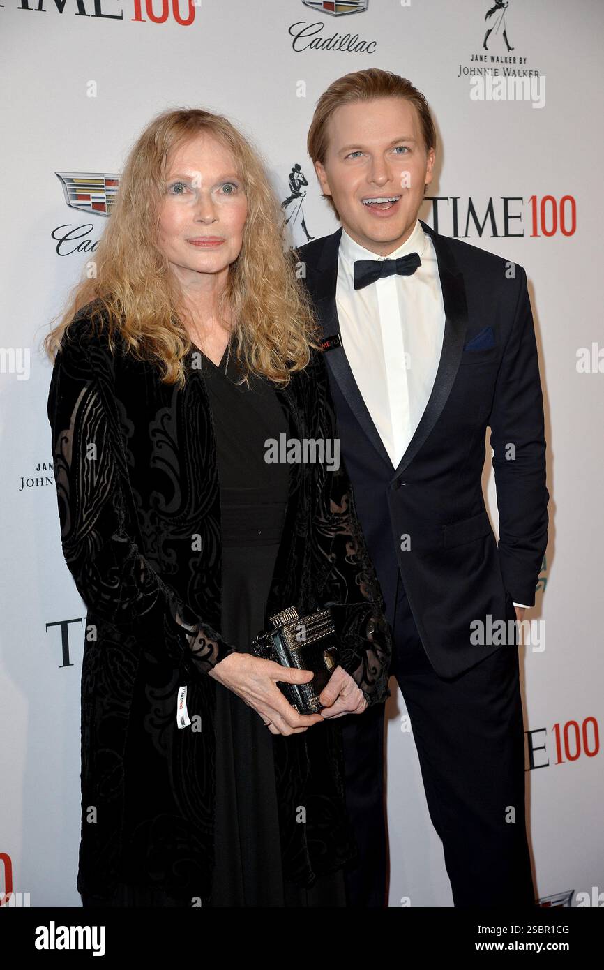 Mia Farrow and Ronan Farrow arriving to the Time 100 Gala on April 23 ...