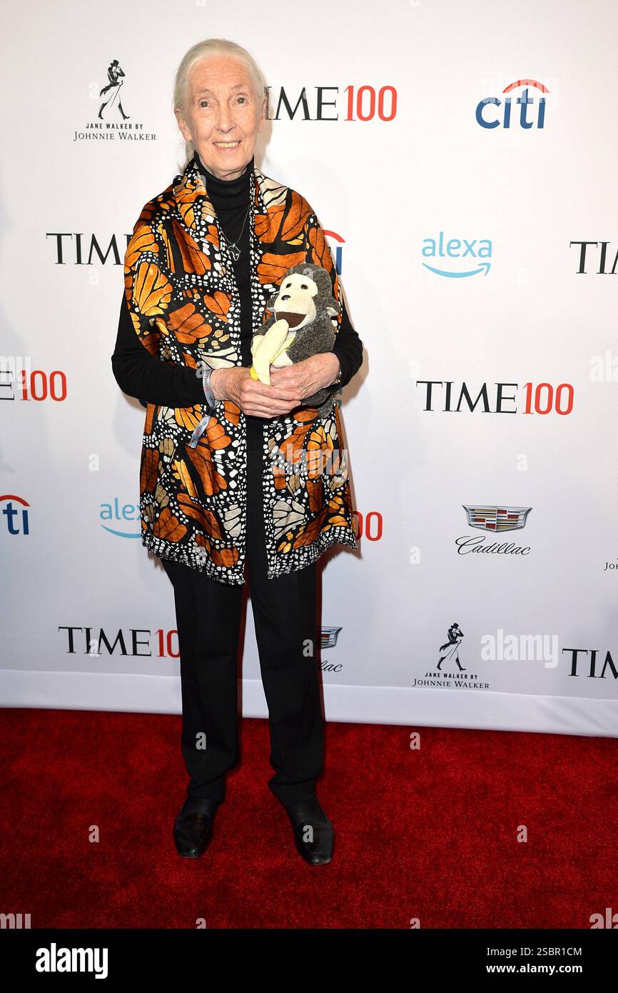 Jane Goodall arriving to the Time 100 Gala on April 23, 2019 in New ...