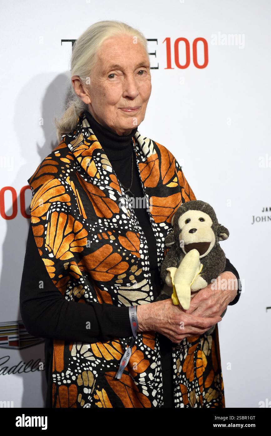 Jane Goodall arriving to the Time 100 Gala on April 23, 2019 in New ...