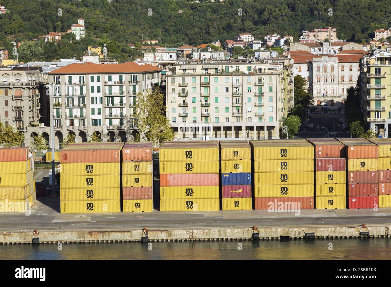 Stacked MSC, CAPU, SEACO, TEX, CAPITAL and TRITON rectangular metal box ...