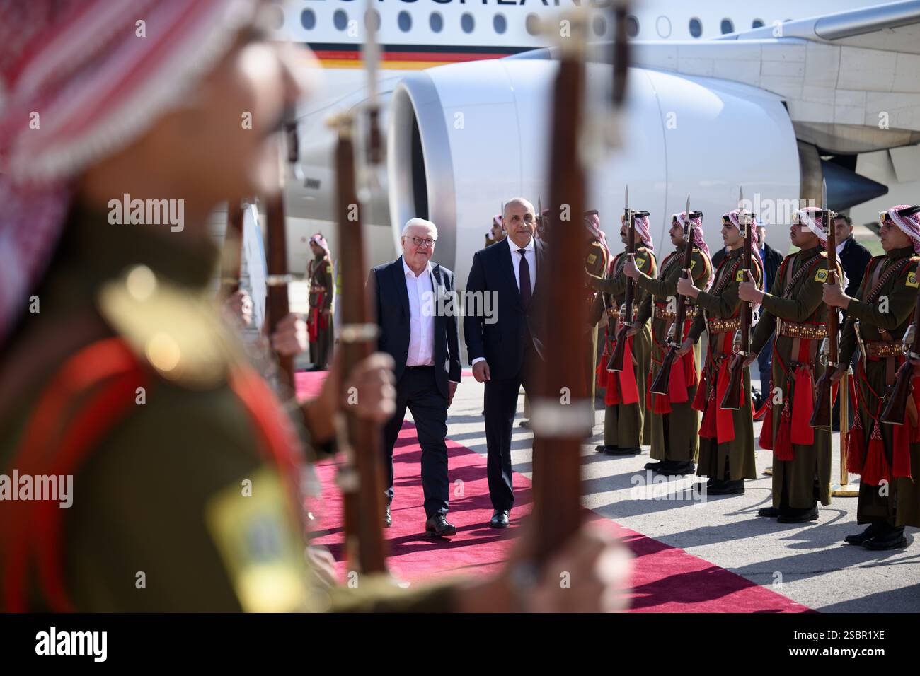 04 February 2025, Jordan, Amman: Federal President Frank-Walter ...