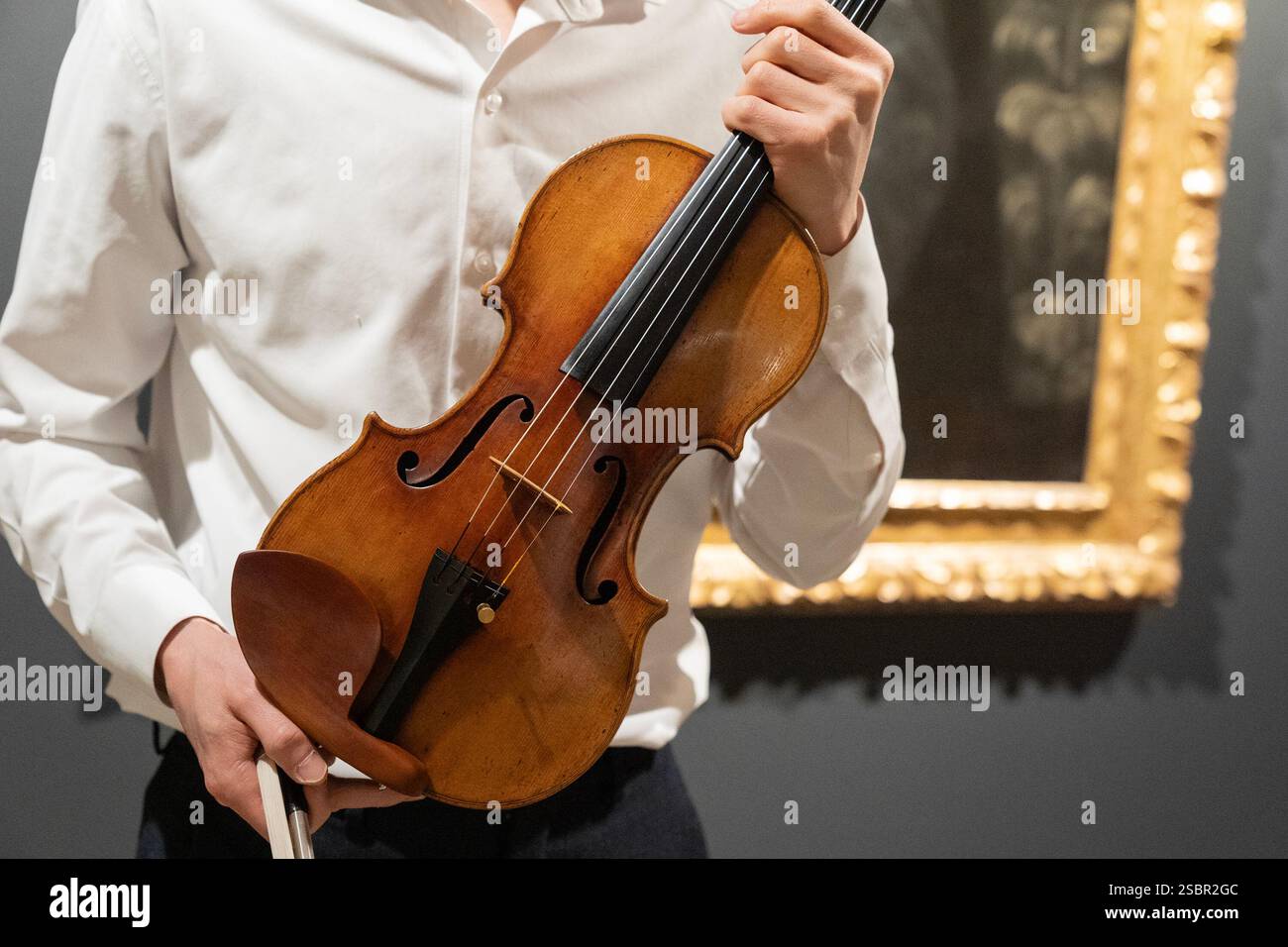 New York, United States. 03rd Feb, 2025. Crafted in 1714 by Antonio ...