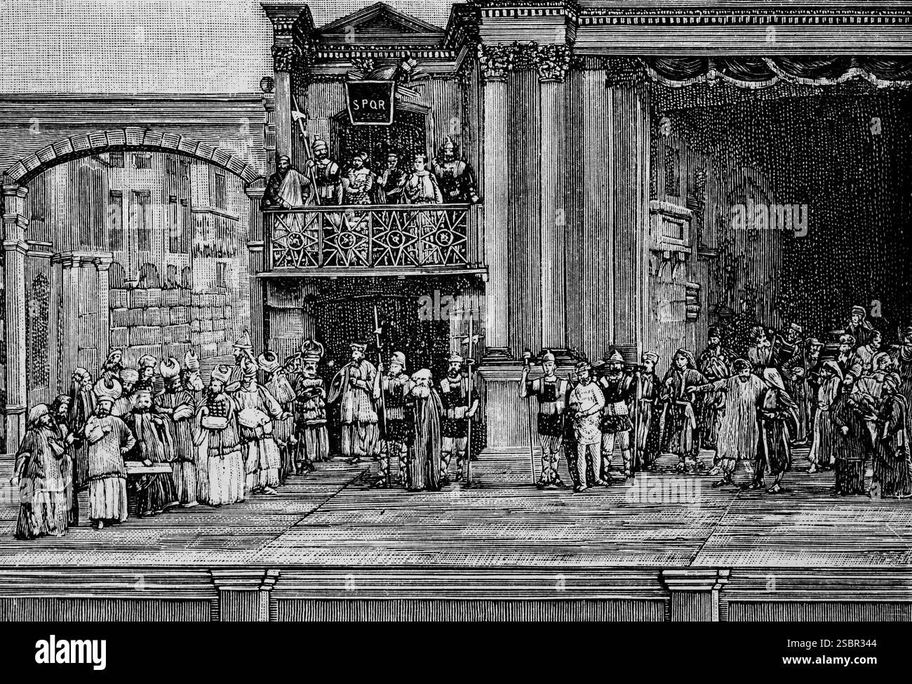 Performance of the Passion of Christ, Jesus in front of Pilate ...