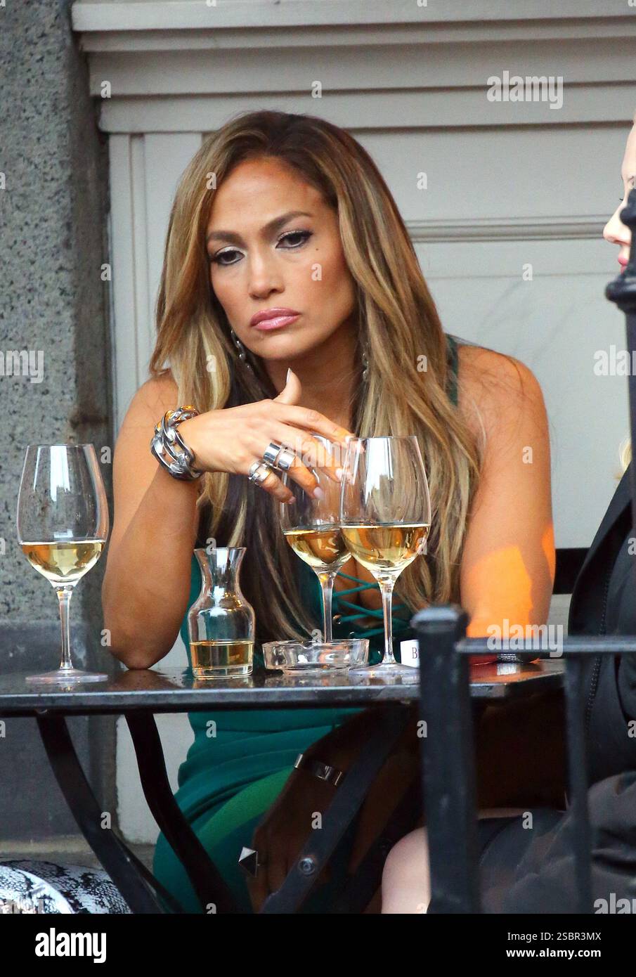 Actor Jennifer Lopez was on the Manhattan set of the new TV show 'Hustlers' on April 25 2019 in ...
