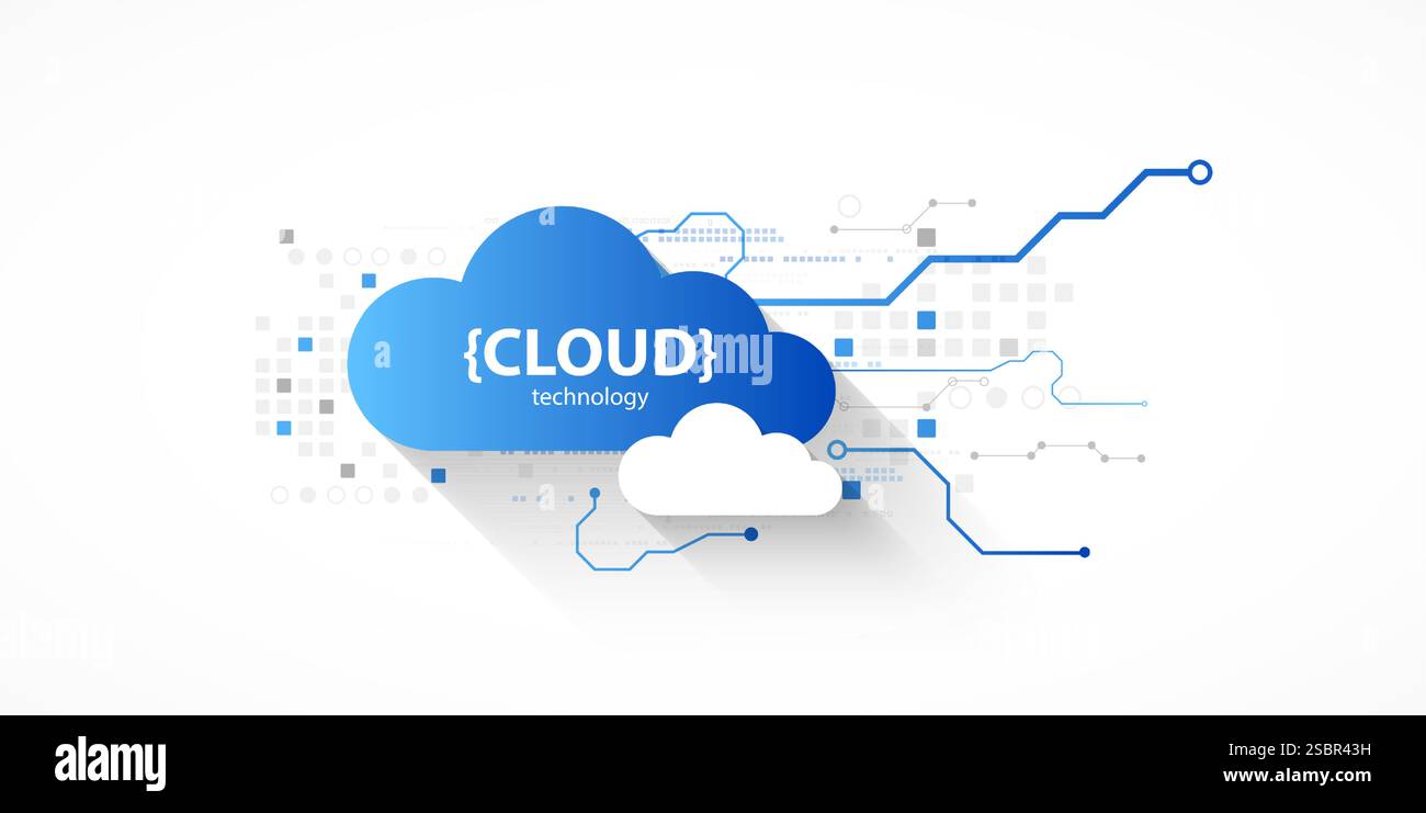 Cloud storage technology. Integrated digital web concept background Stock Vector Image & Art - Alamy