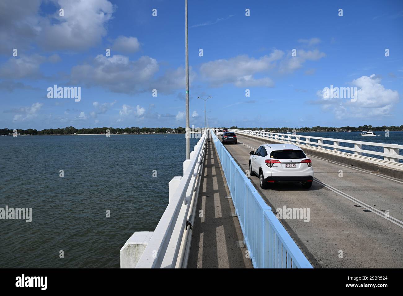 Bribie Island, Australia. 04th Feb, 2025. The Bribie Island Bridge ...