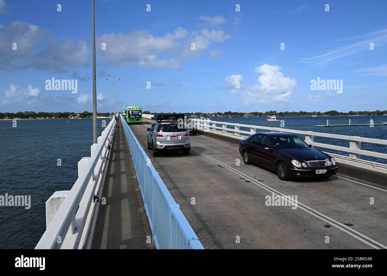 Bribie Island, Australia. 04th Feb, 2025. The Bribie Island Bridge ...
