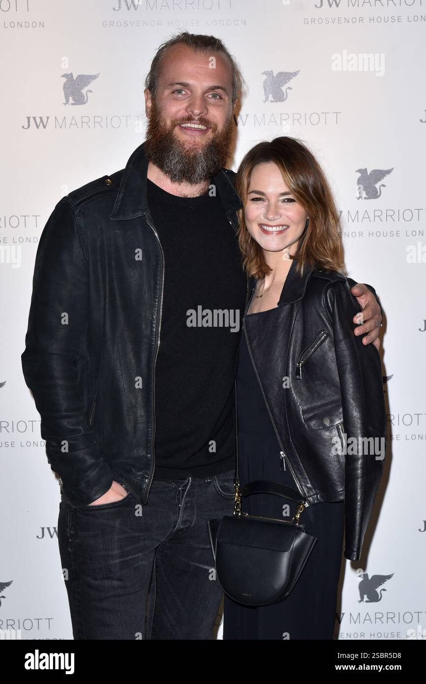 Kara Tointon and Marius Jensen attends the JW Marriott Grosvenor House ...