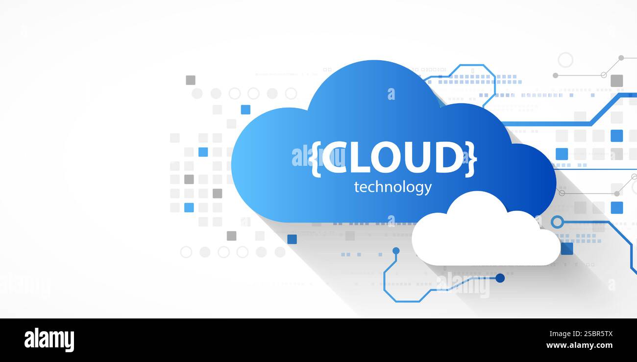 Cloud storage technology. Integrated digital web concept background Stock Vector Image & Art - Alamy