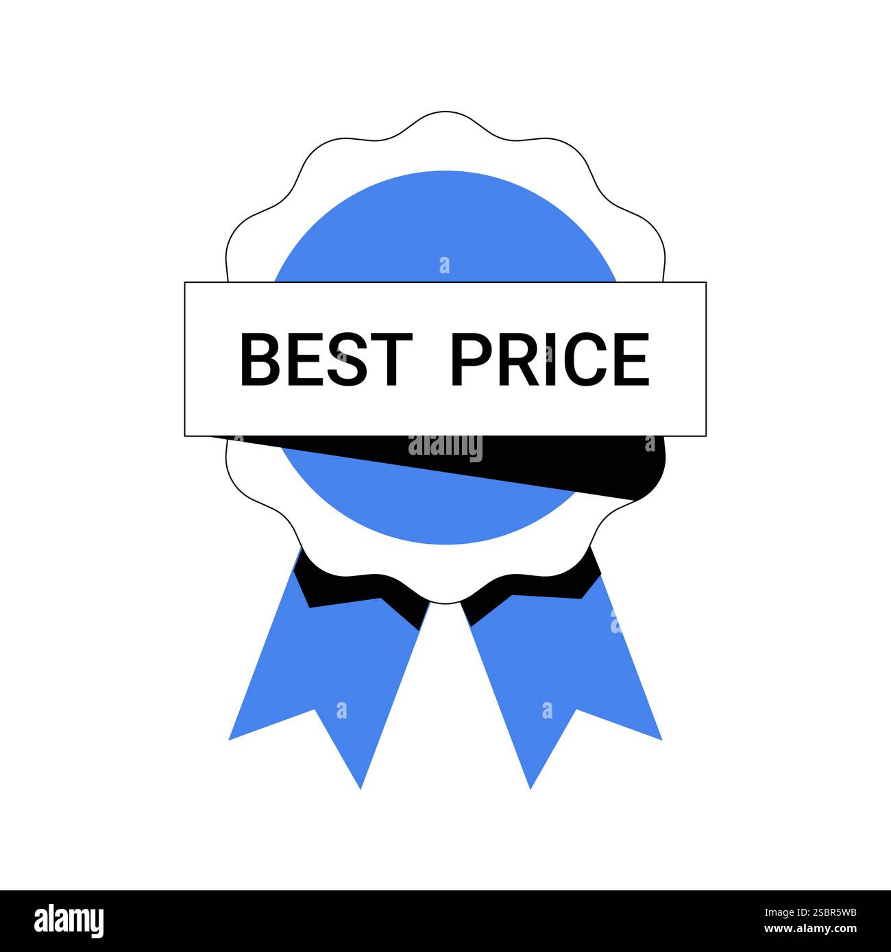 Best Price Badge In Flat Vector Illustration Symbolizing Cost Savings ...