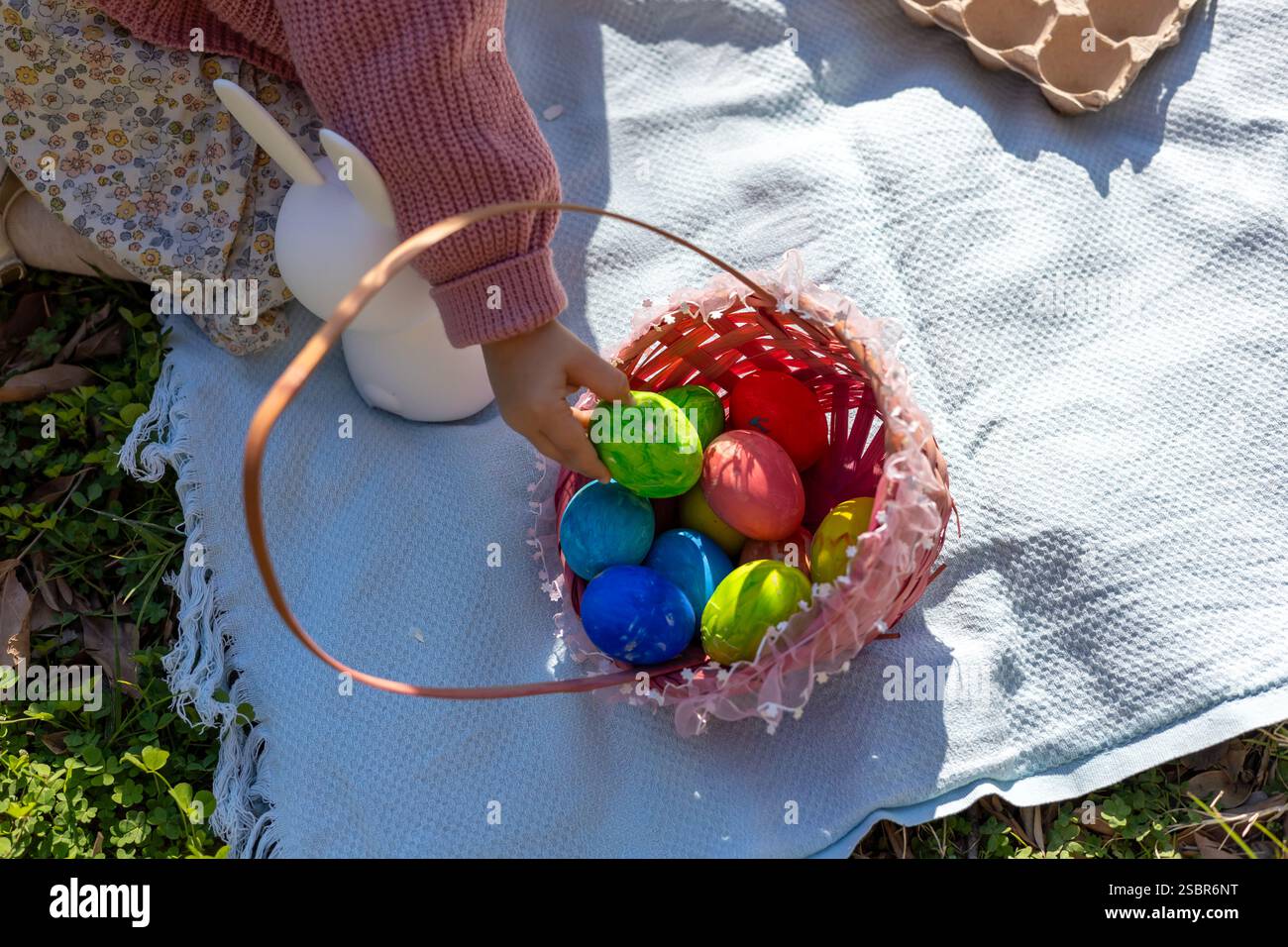 Children gathering eggs hi-res stock photography and images - Alamy