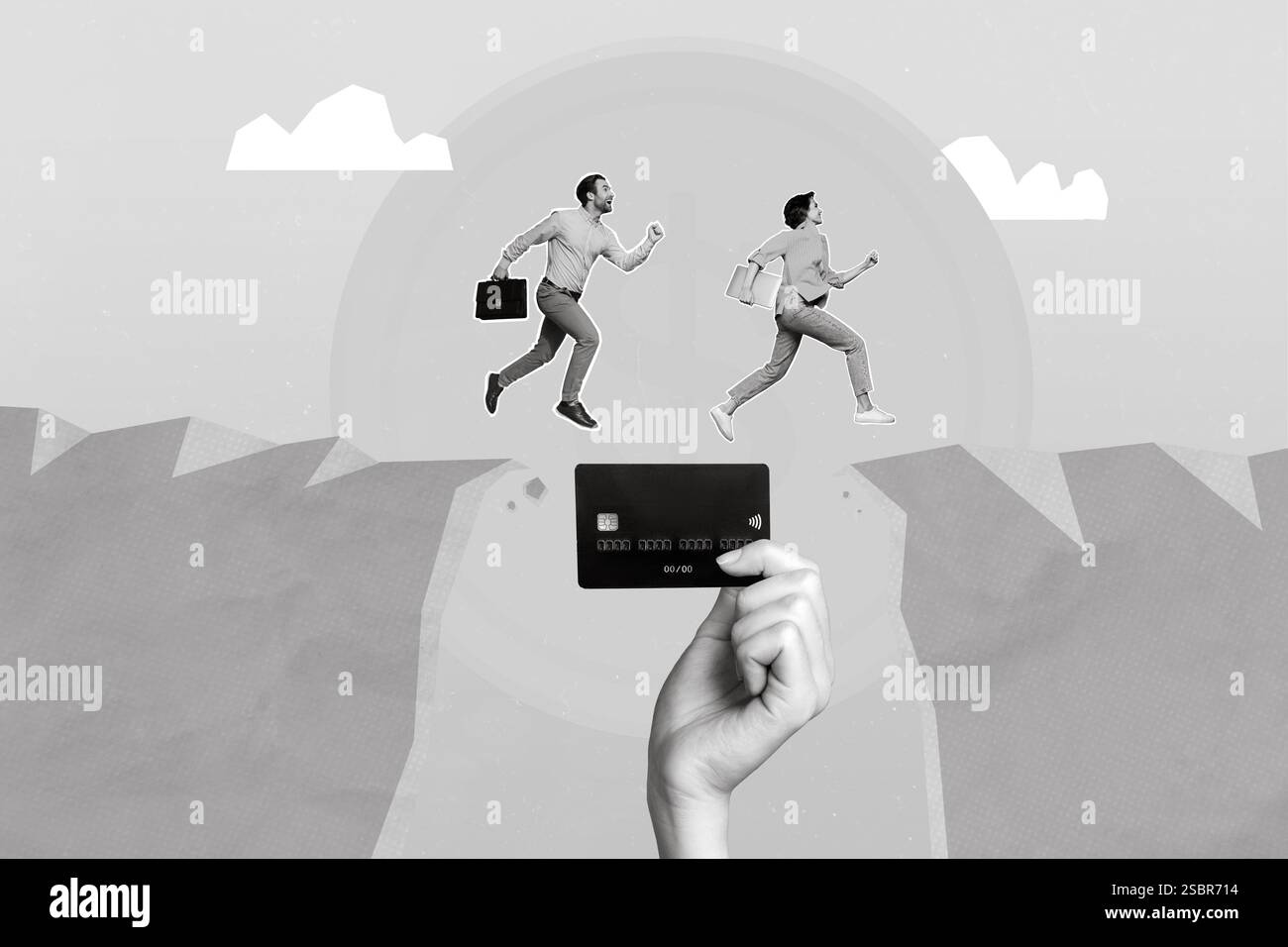 Creative photo 3d collage artwork poster picture of funny people ...