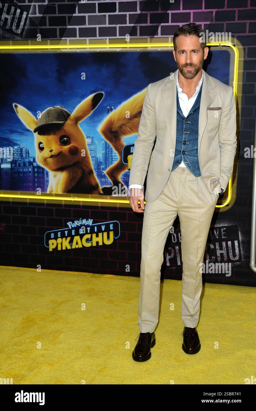 Ryan Reynolds arriving to the 'Pokemon Detective Pikachu' film premiere ...