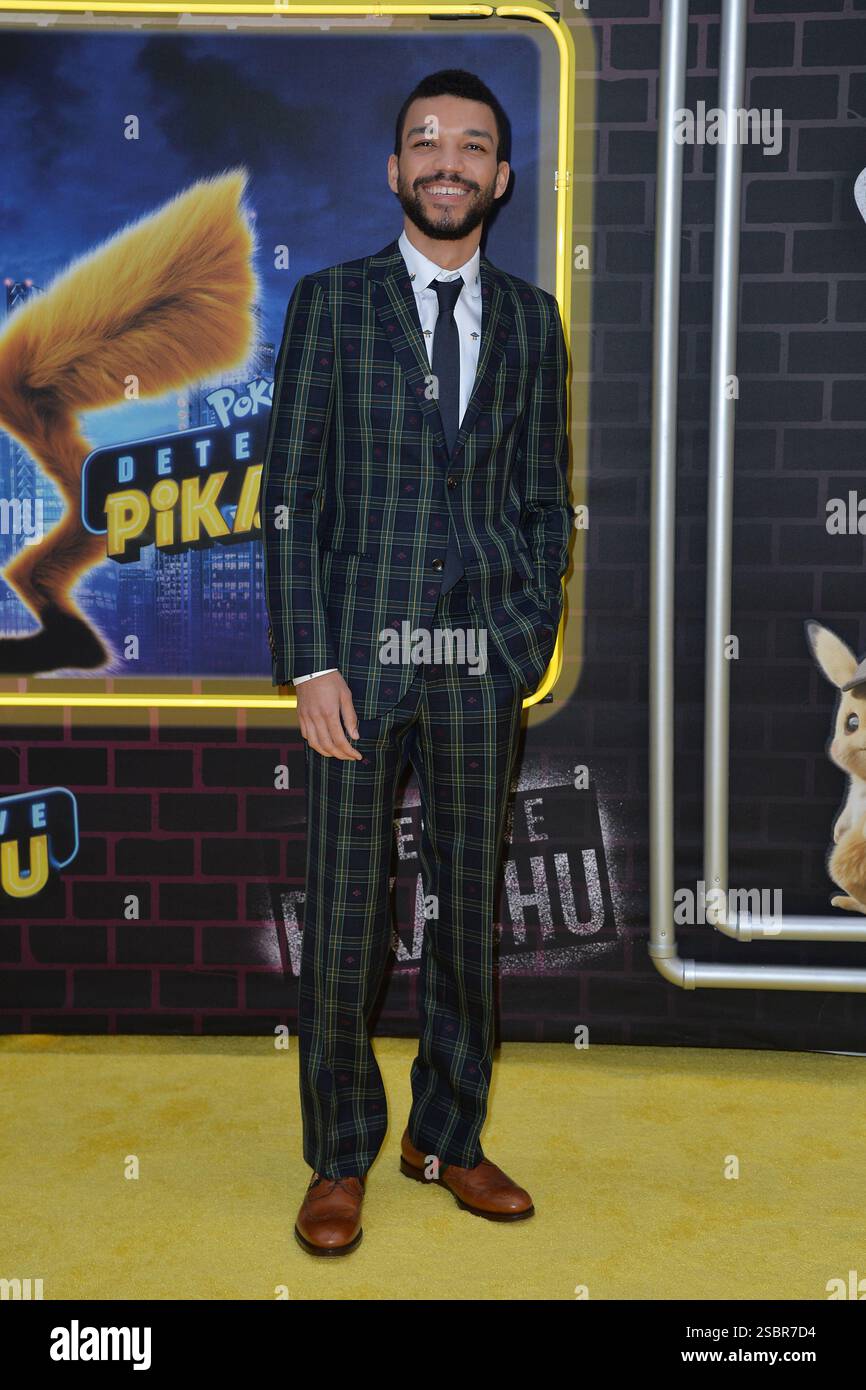 Justice Smith arriving to the 'Pokemon Detective Pikachu' film premiere ...