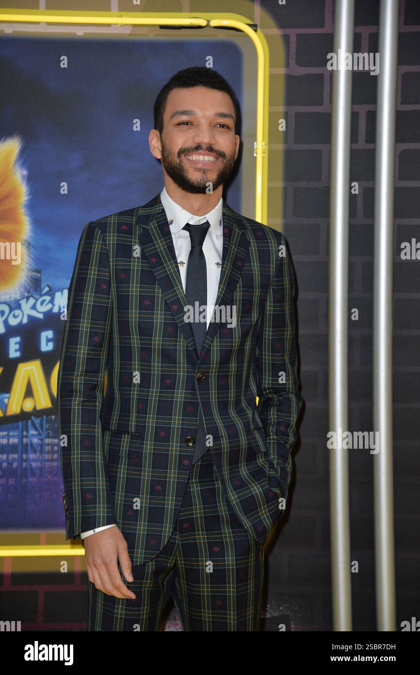 Justice Smith arriving to the 'Pokemon Detective Pikachu' film premiere ...