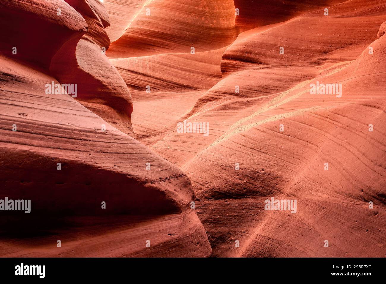 A red rock formation with a lot of texture. The rock is very rough and ...