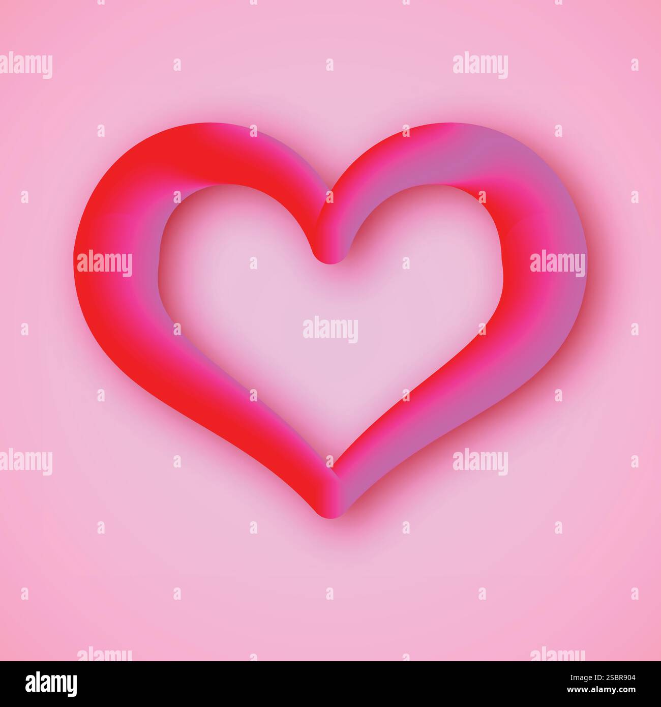 Big red heart on a pink background. Symbol of Love. Vector illustration ...