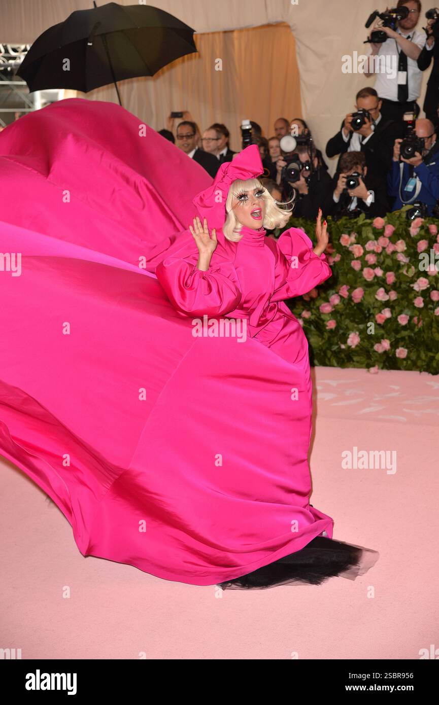 Lady Gaga arriving at the 2019 Met Gala celebrating Camp: Notes on ...