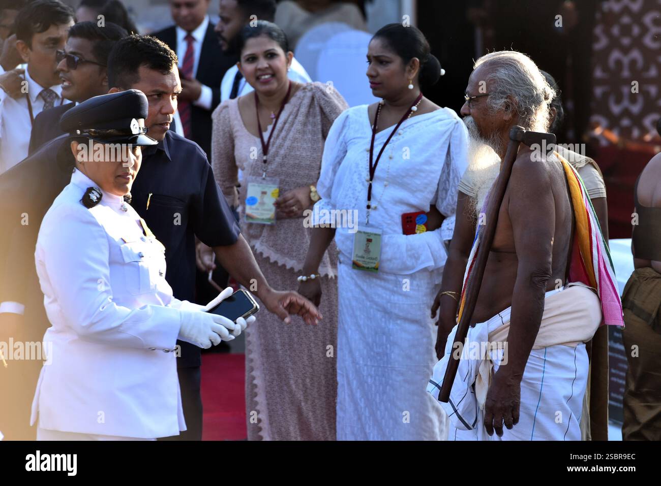 Colombo, Sri Lanka. 03rd Feb, 2024. The chief of the Wannila-aththo or ...
