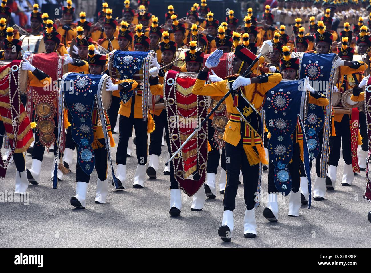 Colombo, Sri Lanka. 03rd Feb, 2024. School student band performs to the ...