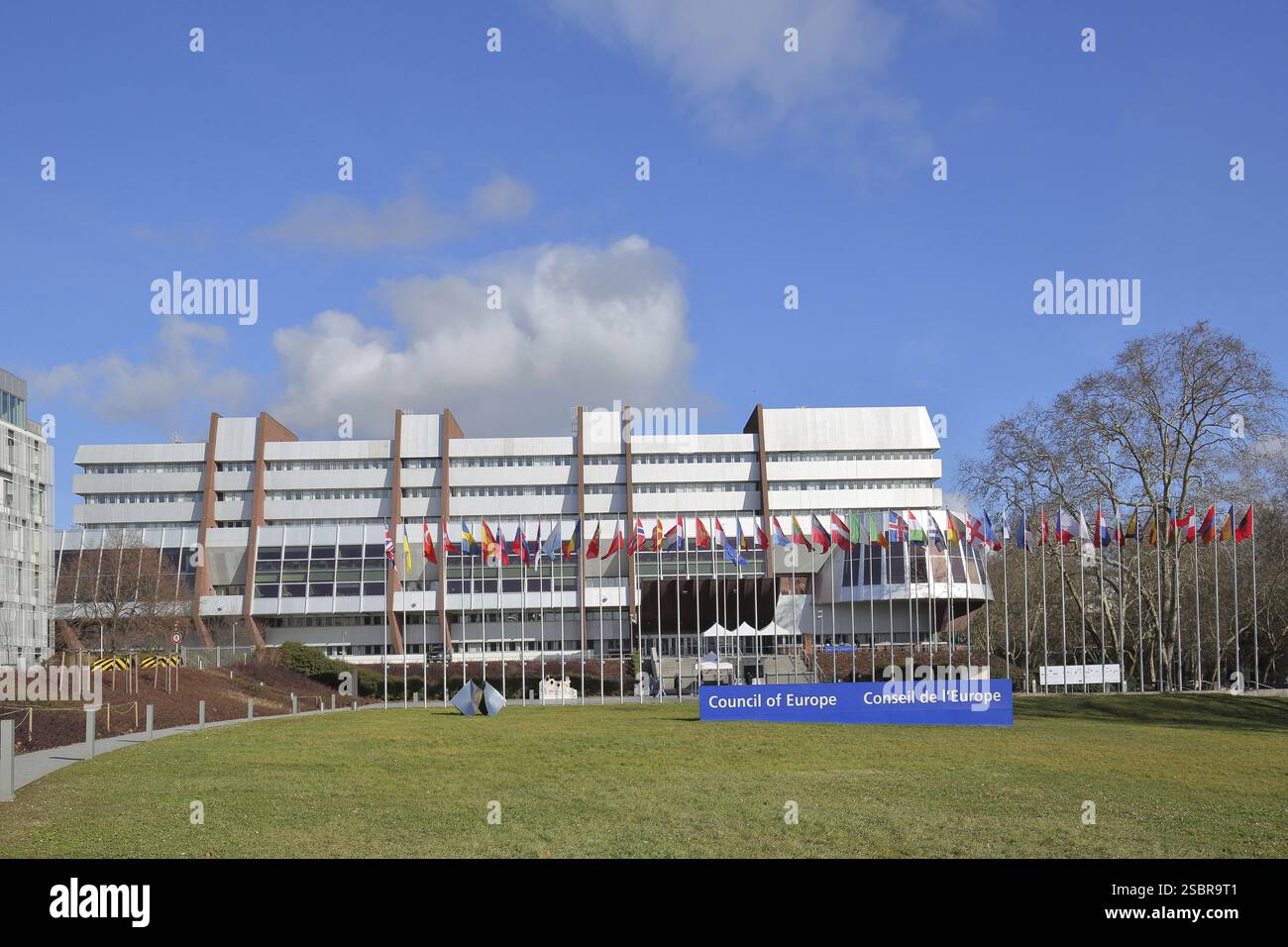 Palace of Europe with seat of the Council of Europe and inscription ...