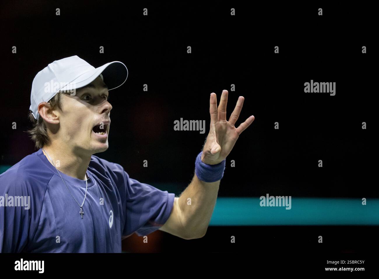 Rotterdam, Netherlands. 04th Feb, 2025. ROTTERDAM - Alex de Minaur (AUS) in action against David ...