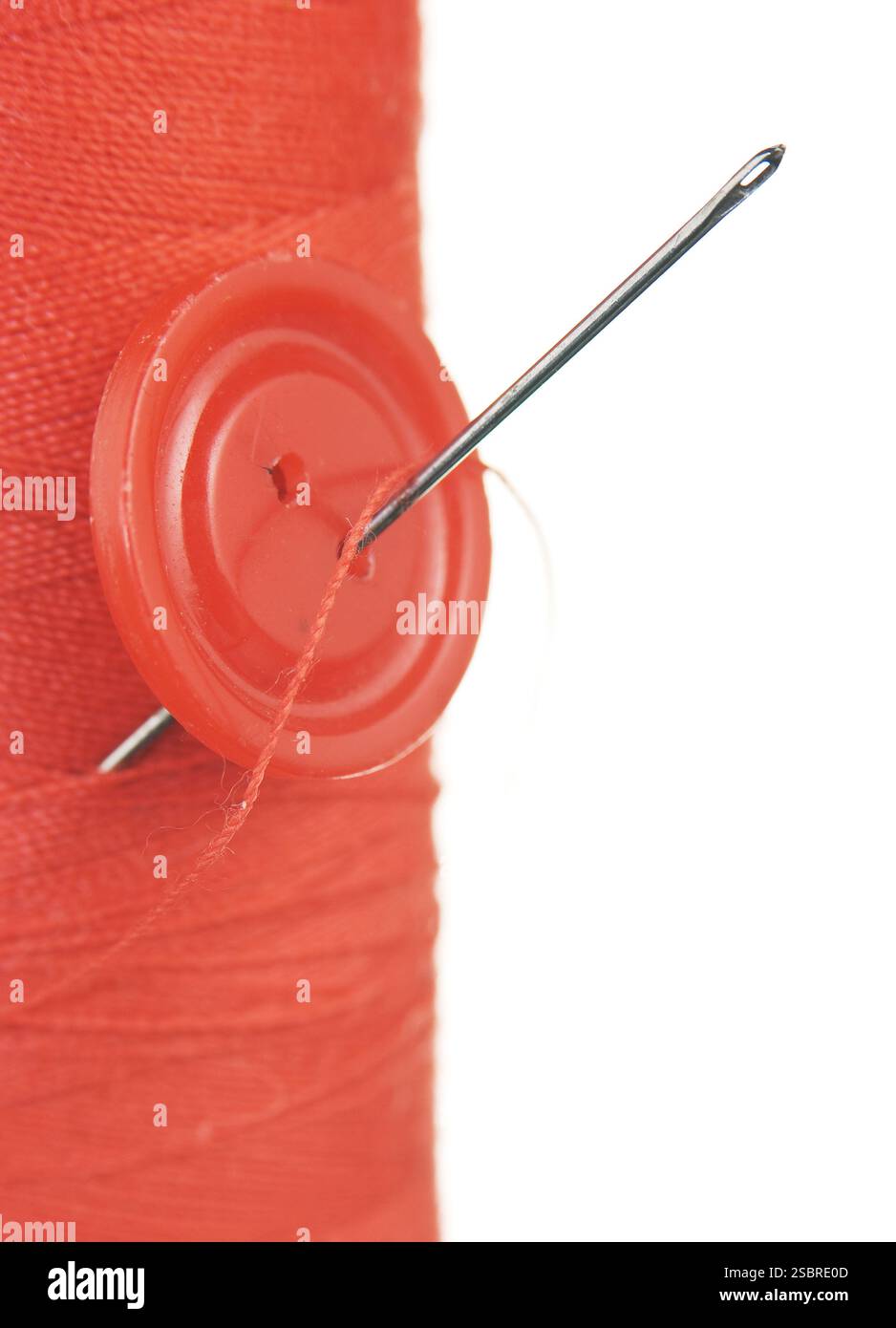 Button pinned the needle to the reel of thread Stock Photo - Alamy
