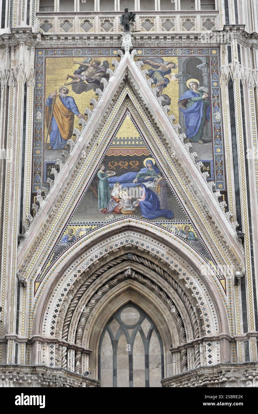 Orvieto Cathedral, Duomo di Orvieto, Umbria, Italy, Europe, Colourful ...