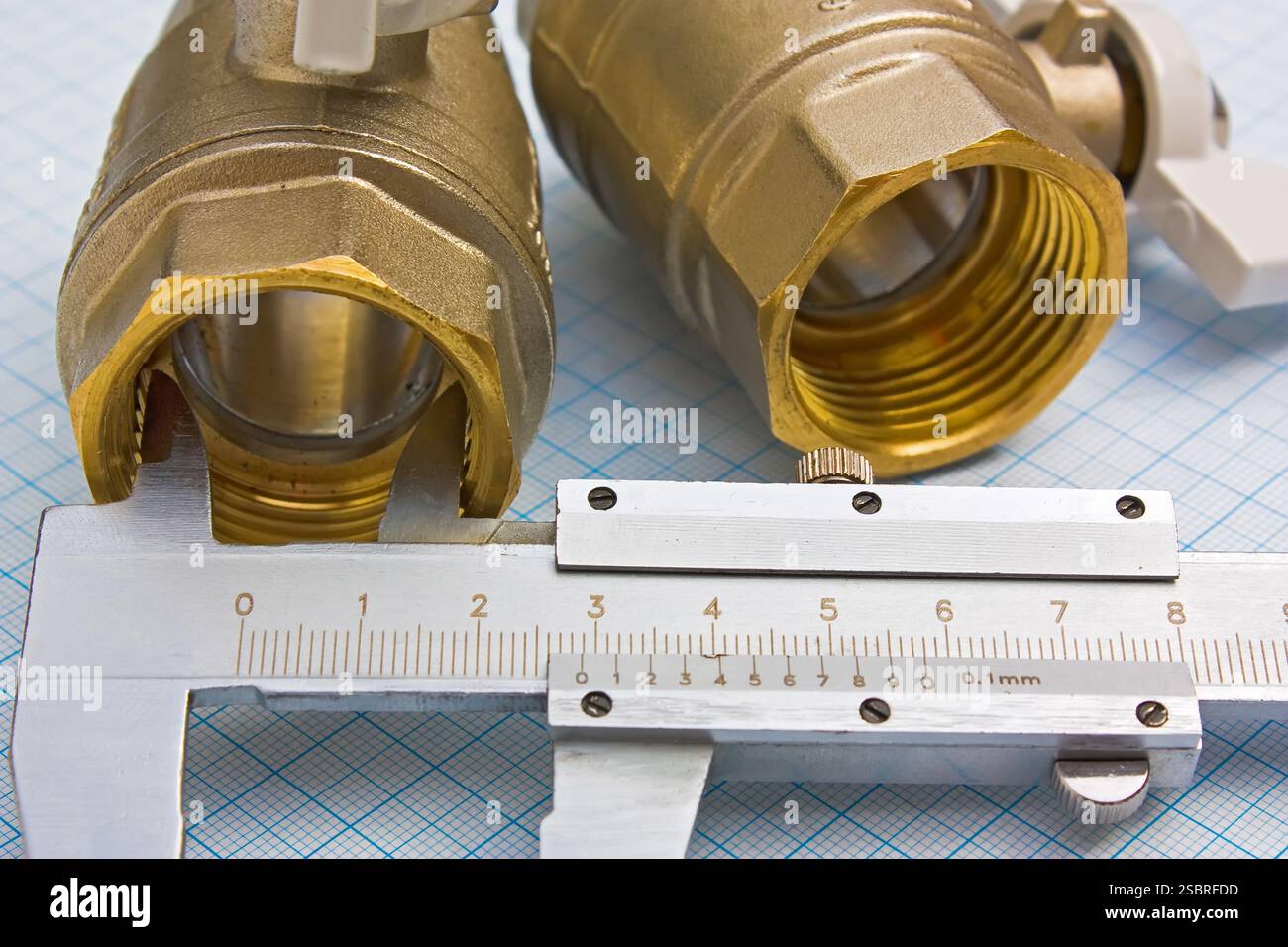 details of the pipeline on the graph paper Stock Photo - Alamy