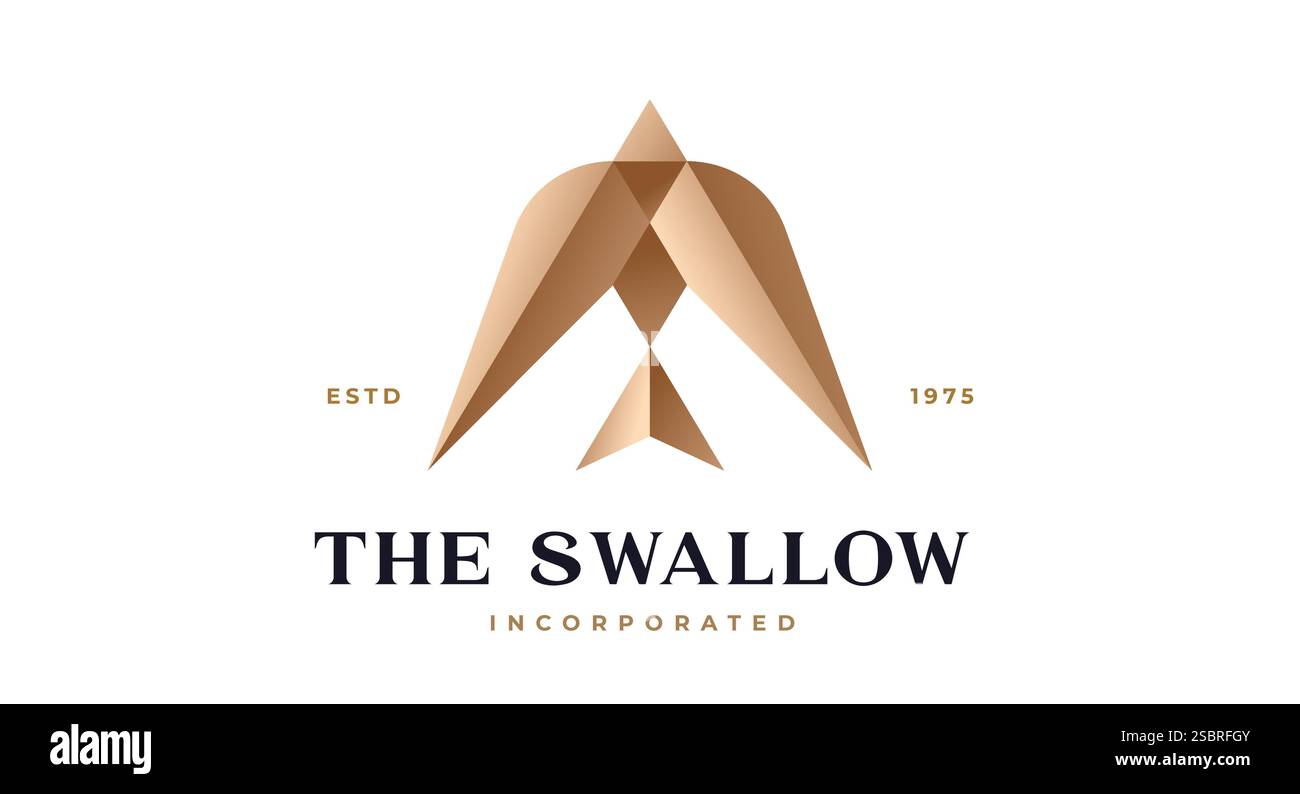 Bird Label, Sign, Logo Swallow Stock Vector Image & Art - Alamy