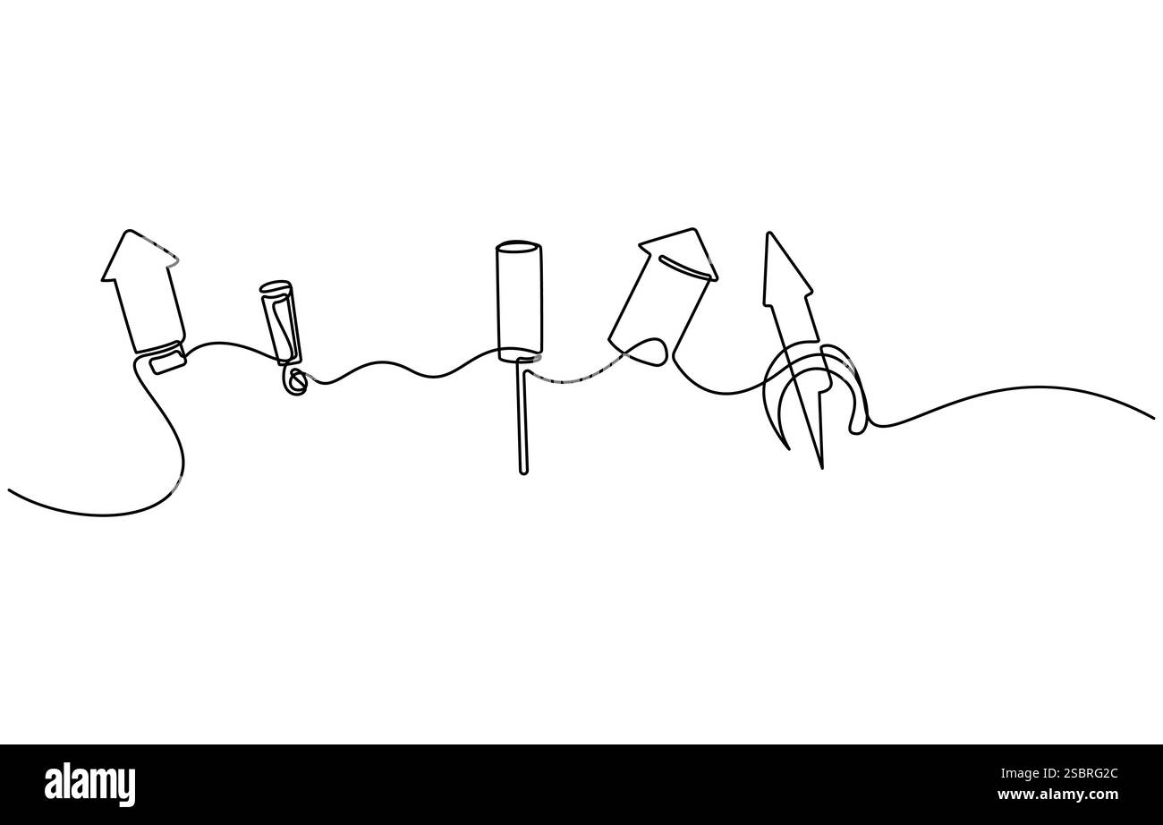 firecracker one line art Stock Vector Image & Art - Alamy