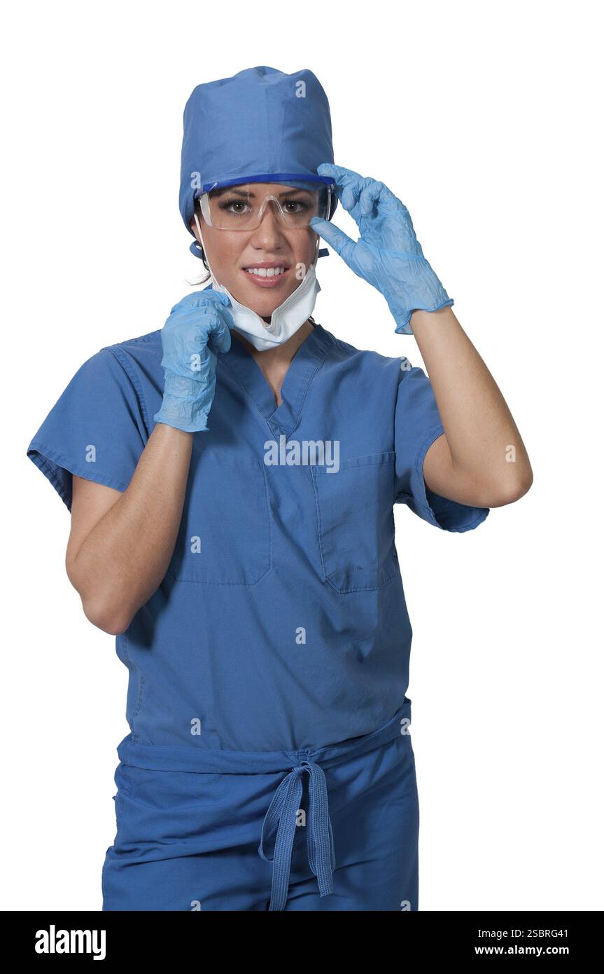 A beautiful young woman surgeon performing surgery Stock Photo - Alamy