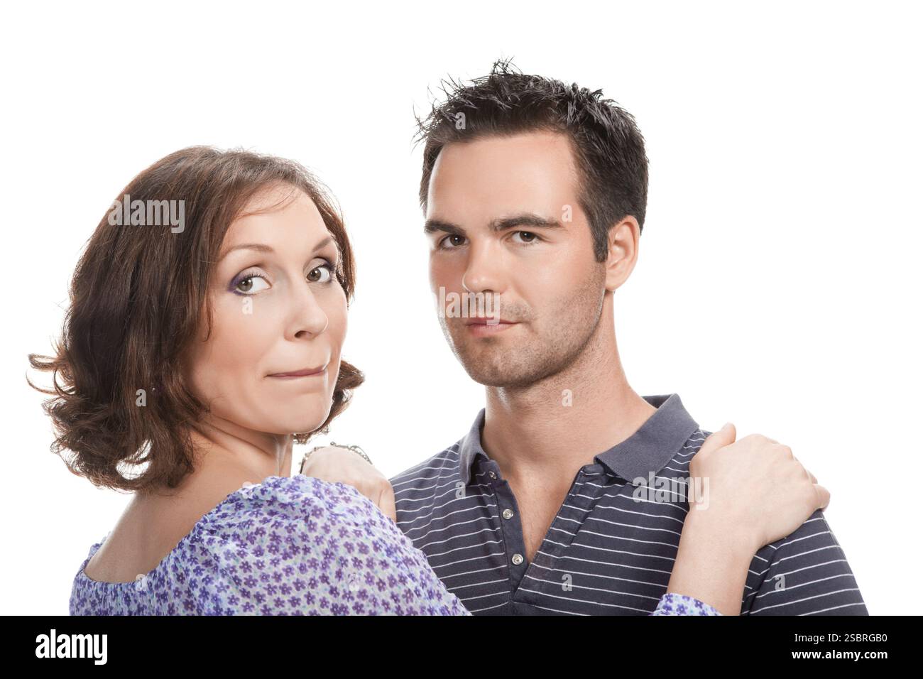 White background couple studio hi-res stock photography and images - Alamy