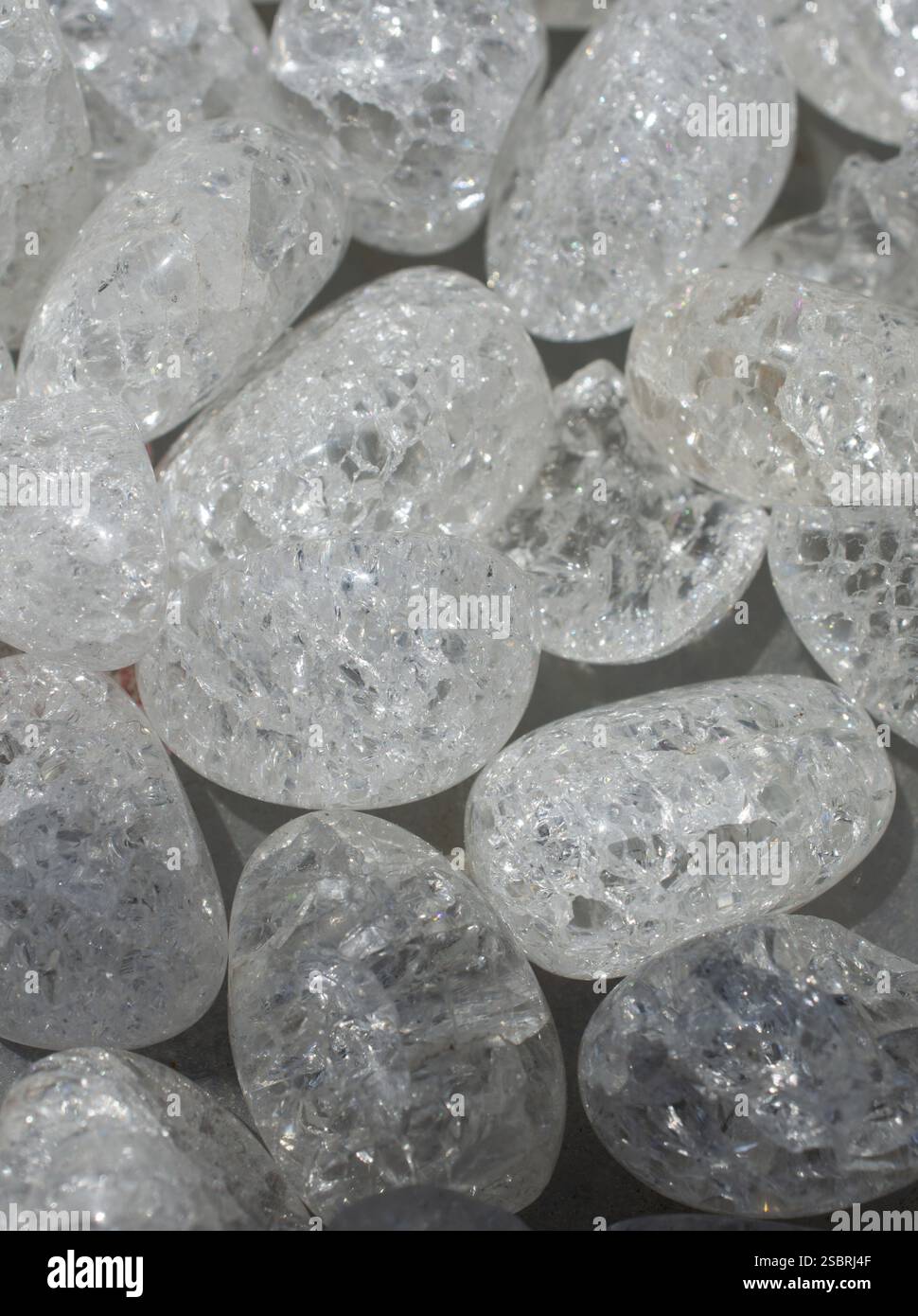 Crystallized quartz (rock-crystal) gem stone as natural mineral rock ...