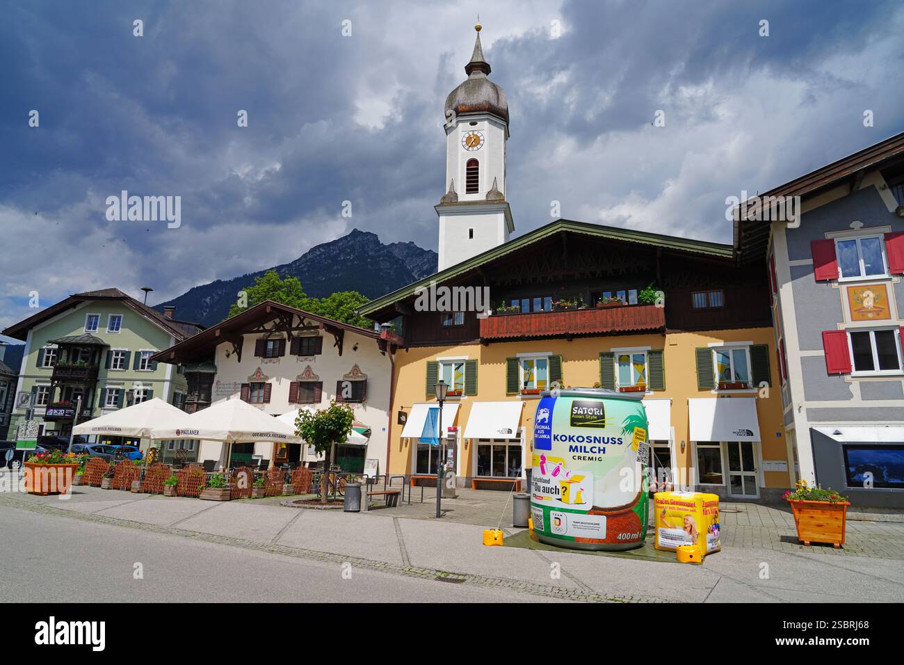 GARMISCH-PARTENKIRCHEN, GERMANY -6 JUN 2024- Summer view of Garmisch ...