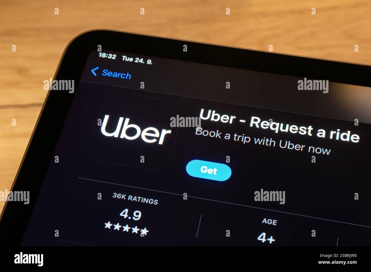 OSTRAVA, CZECHIA - SEPTEMBER 24, 2024: App store of Uber mobile ...