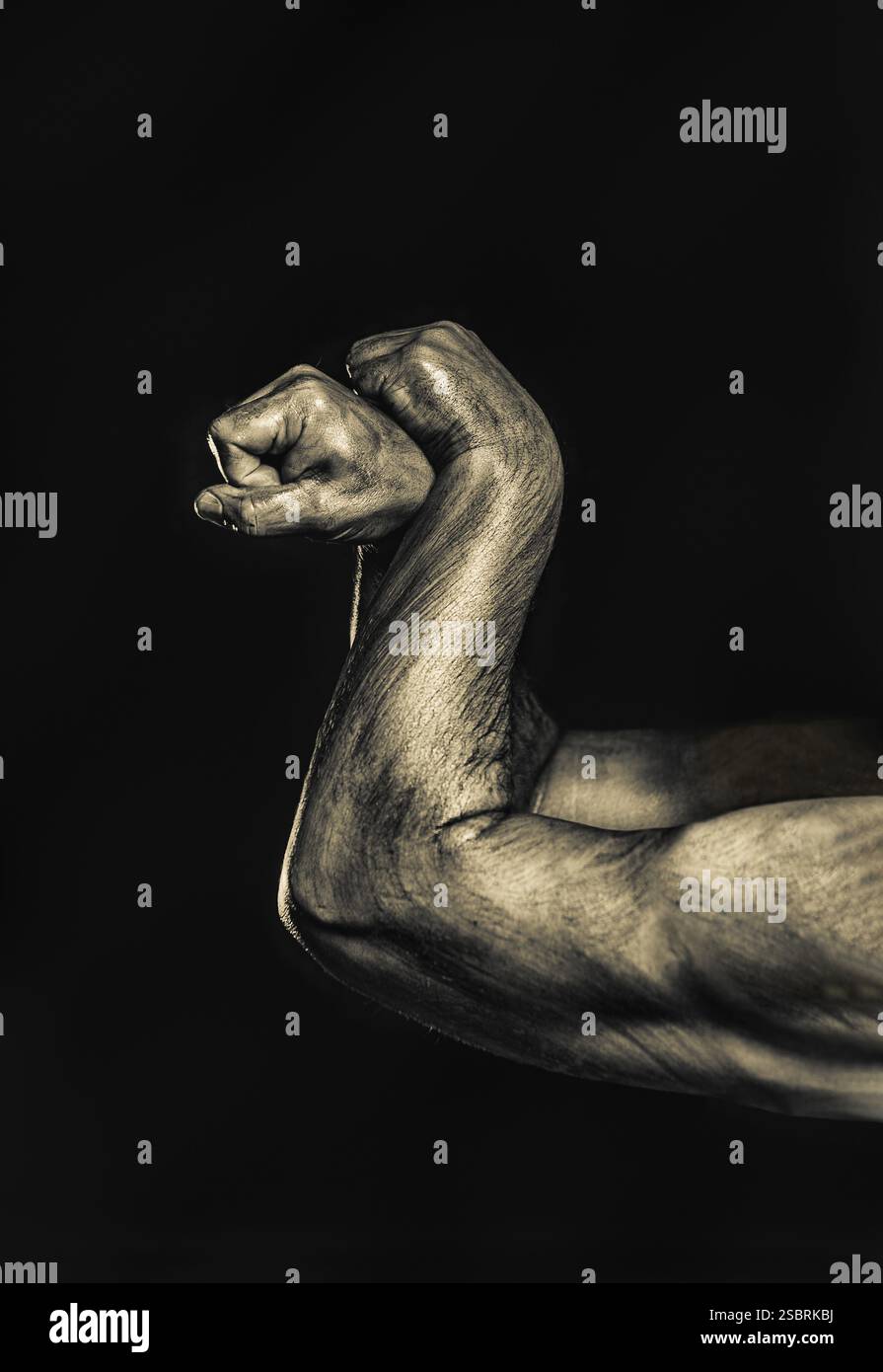 Strong power muscle arms hi-res stock photography and images - Alamy