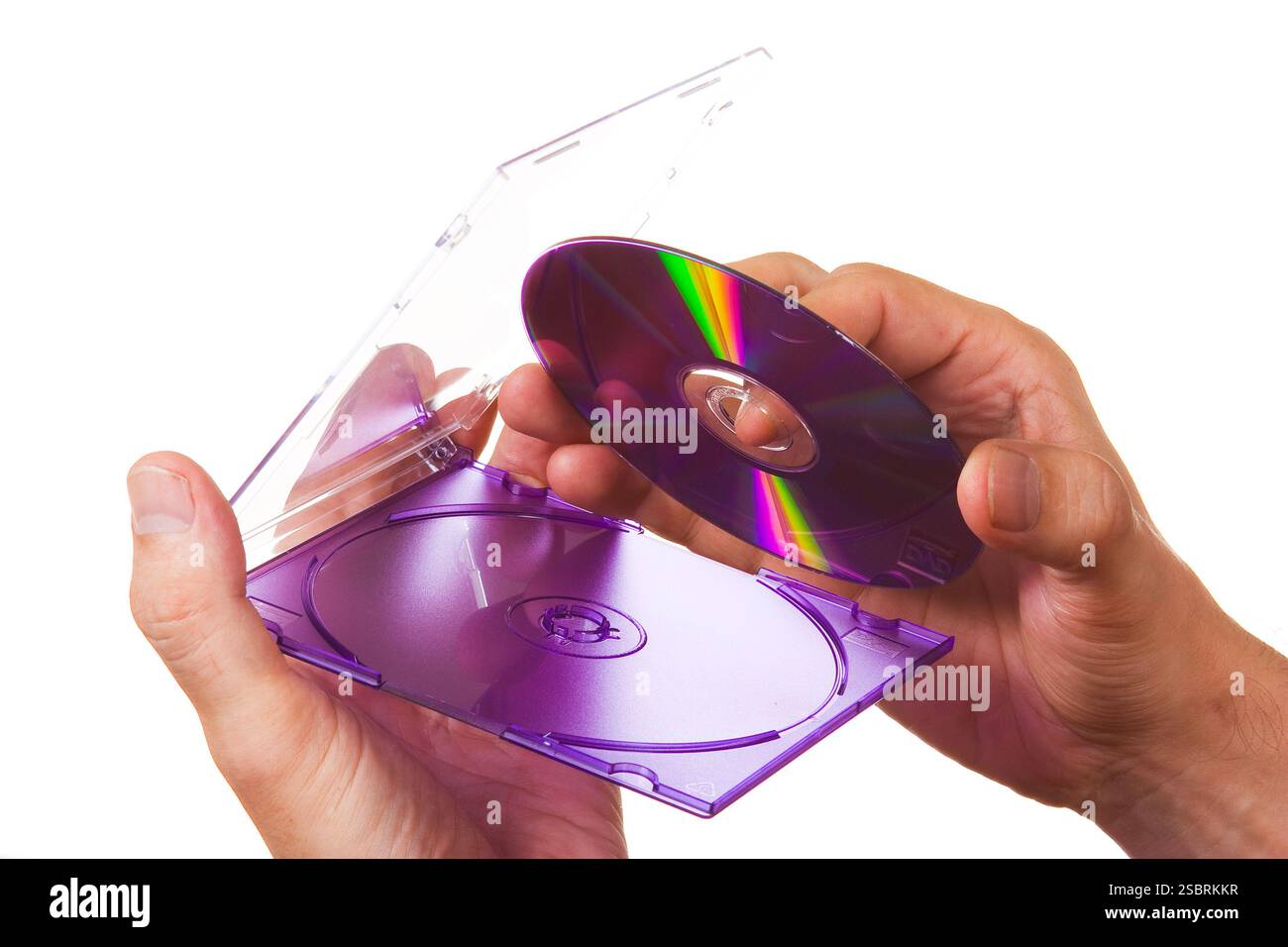 CD-ROM in hand isolated on white background Stock Photo - Alamy
