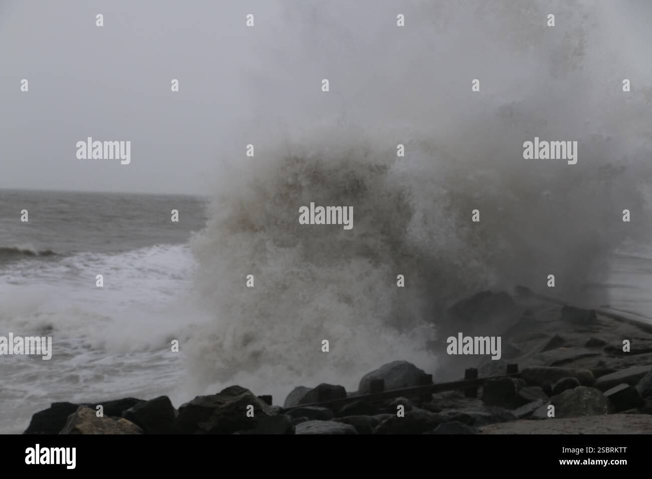 Aberystwyth Wales UK weather 4th February 2025, a stormy morning on the ...