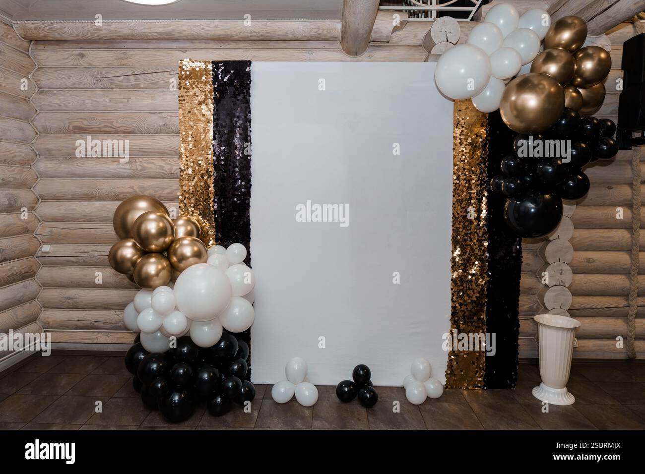 Elegant Balloon Decoration Setup for Event Stock Photo - Alamy