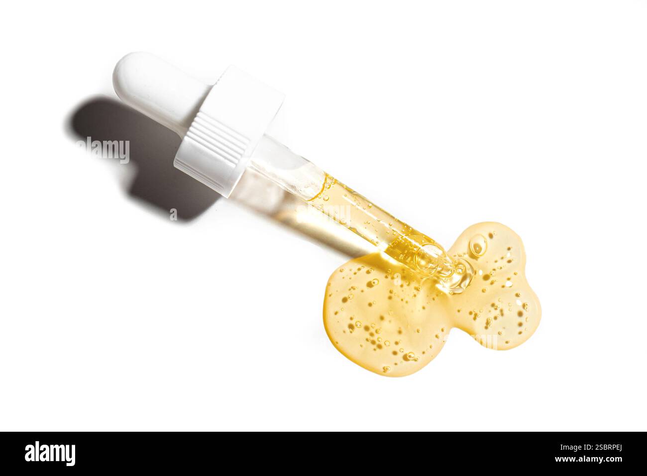 Retinol face serum pipette isolated on white background close up ...