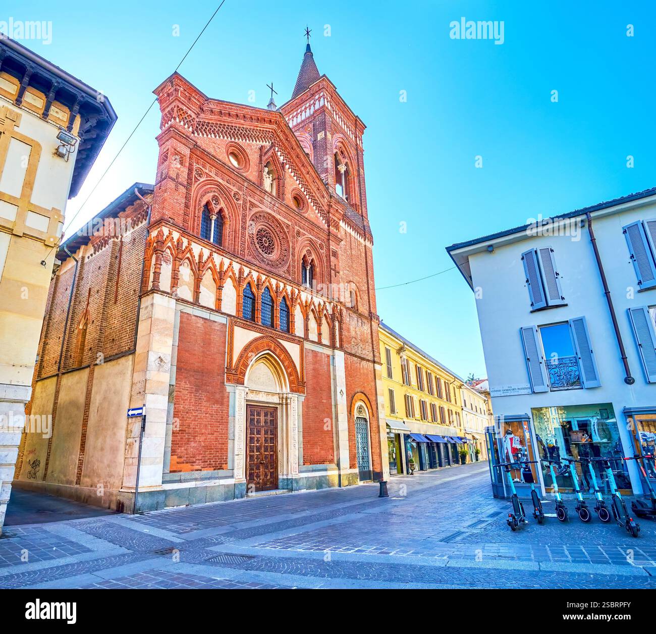 Facade of Church of Santa Maria in Strada in Monza, Italy Stock Photo ...