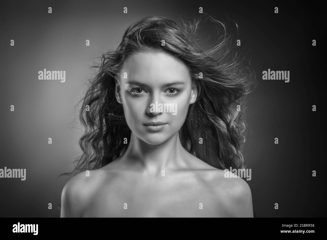 Picture studio shot young Black and White Stock Photos & Images - Alamy