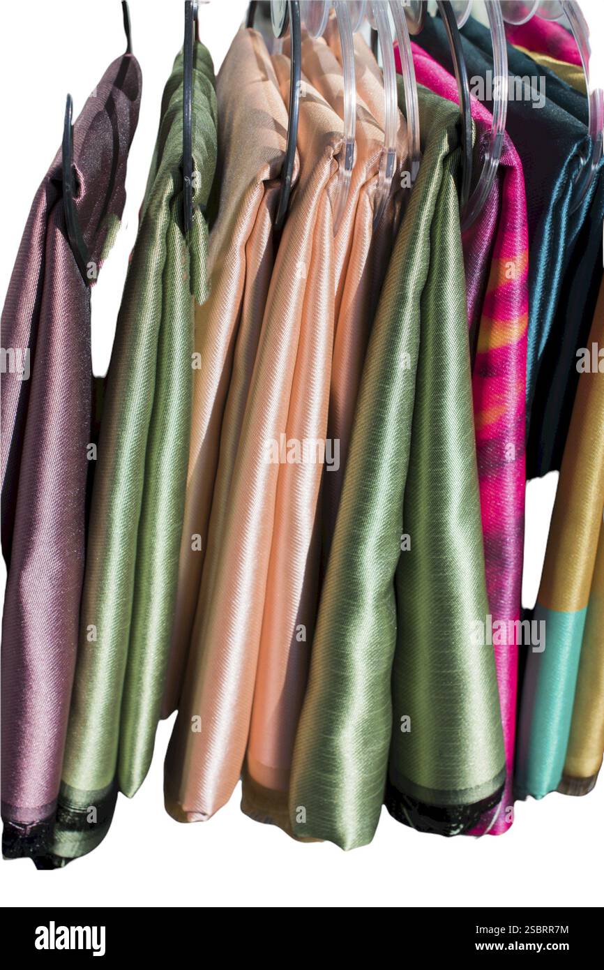 Sale of textiles on the Turkish market Stock Photo - Alamy
