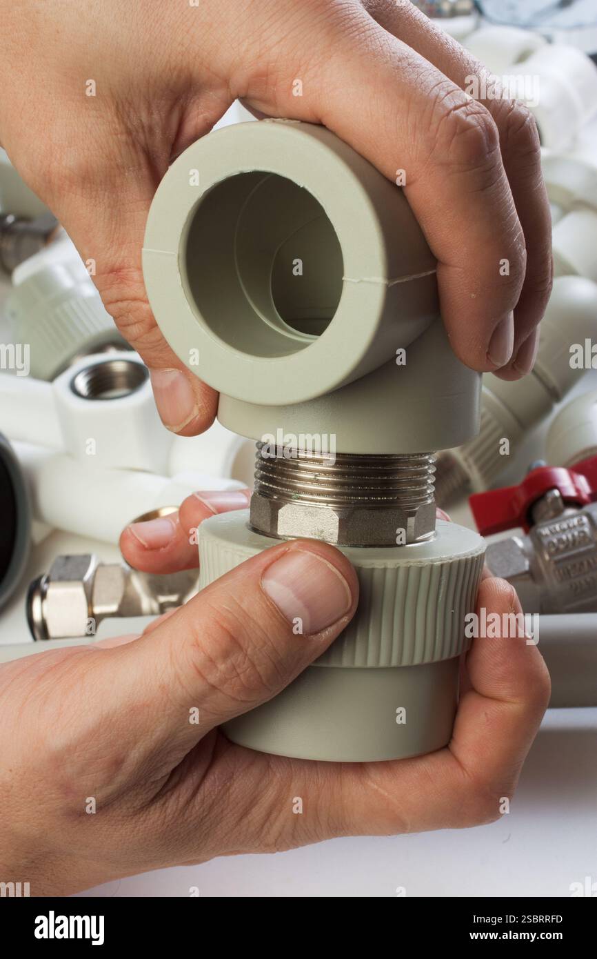 Plumbing fixtures and piping parts Stock Photo - Alamy