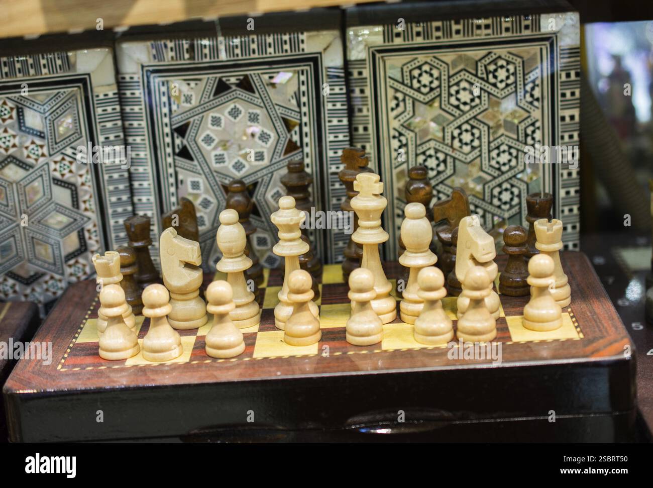 Intellectual game -chess. Wooden chess pieces on the chessboard Stock ...