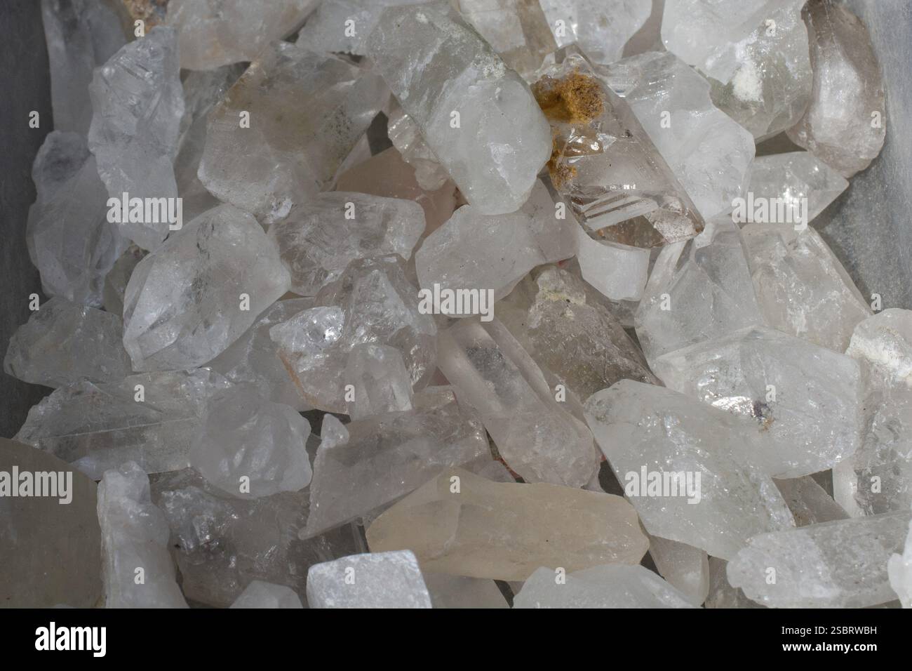 Crystal quartz gem stone as natural mineral rock specimen Stock Photo ...