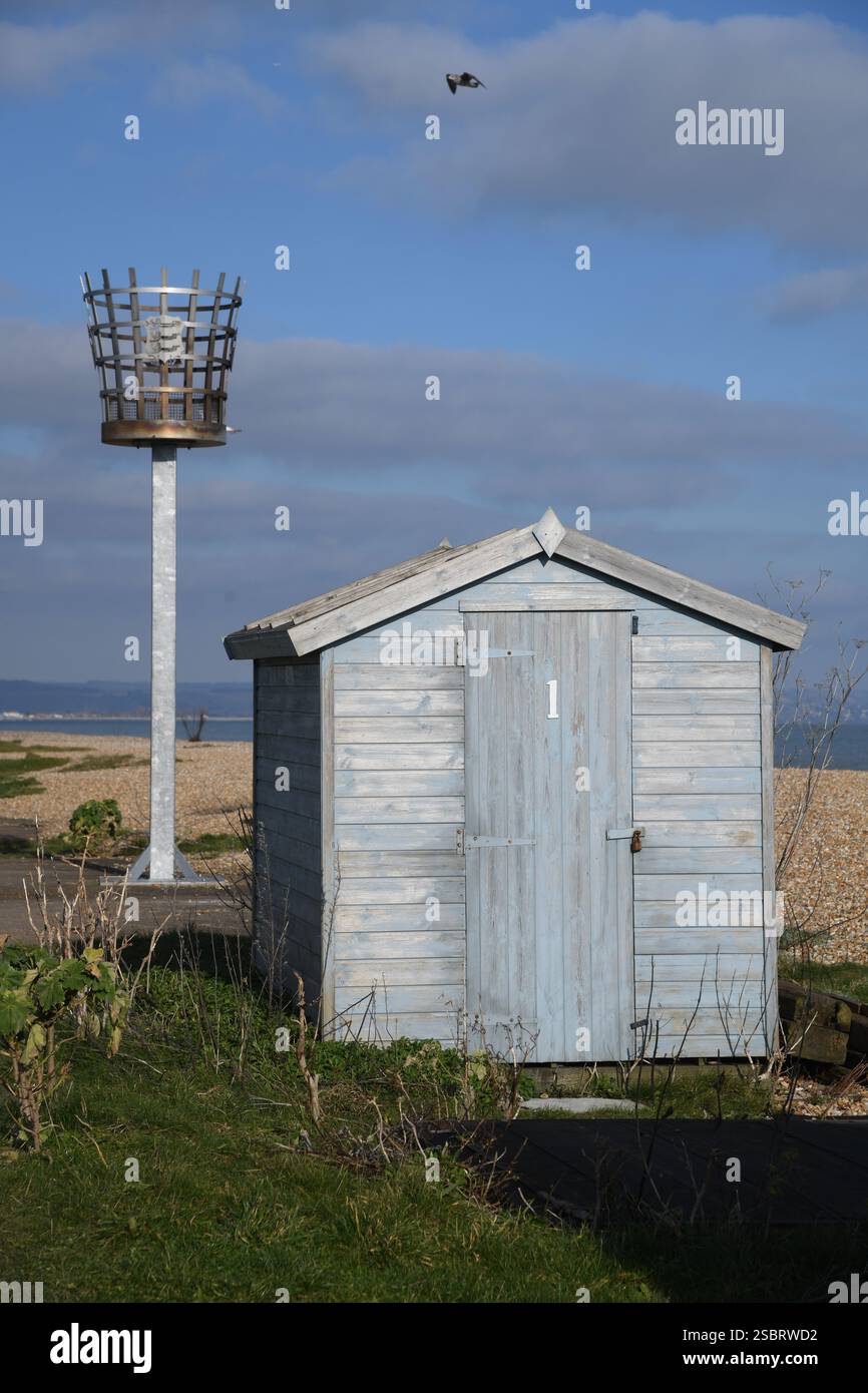Fire beacon Littlestone Kent Stock Photo - Alamy