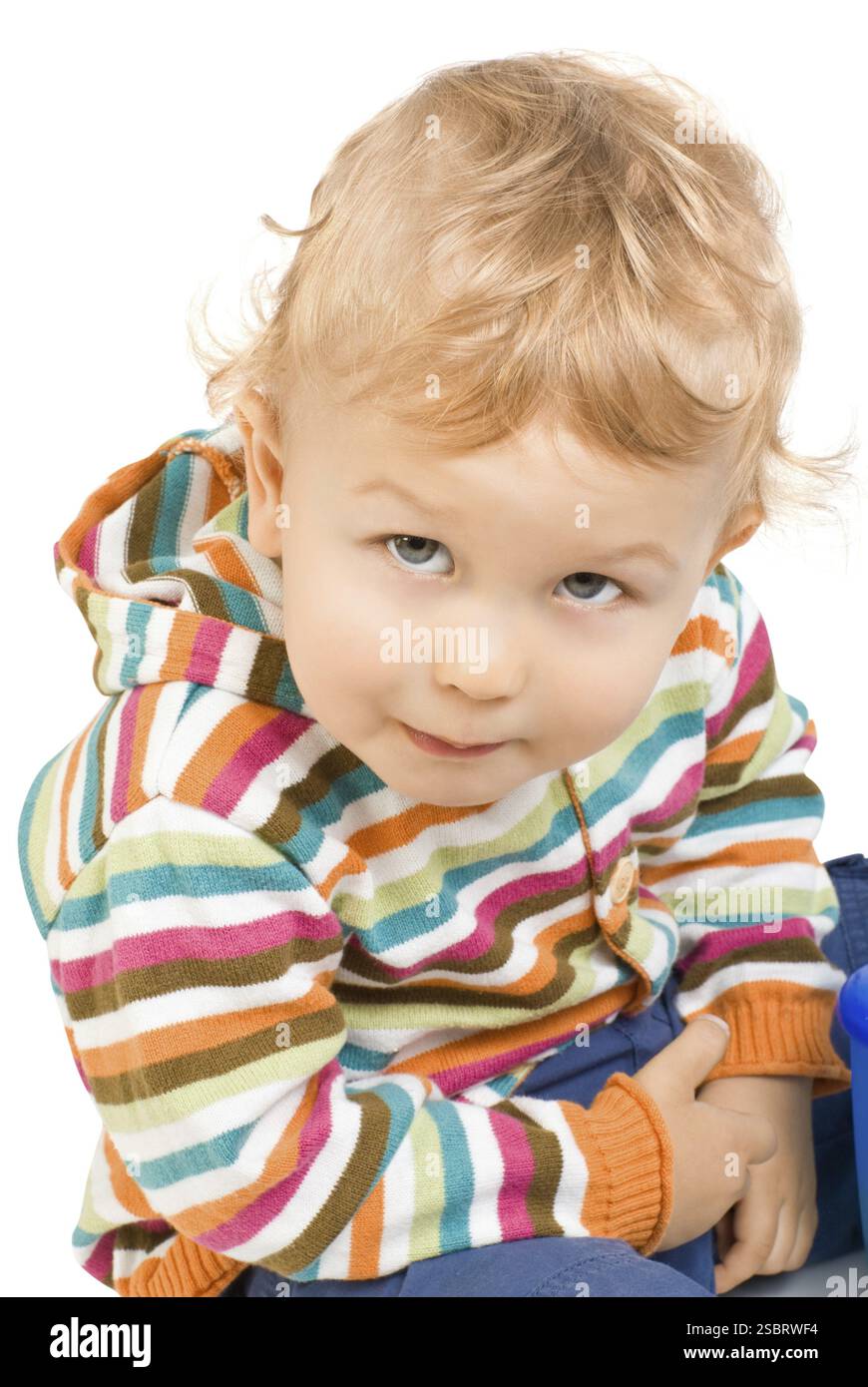 Adorable cute child. Isolated on white background Stock Photo - Alamy