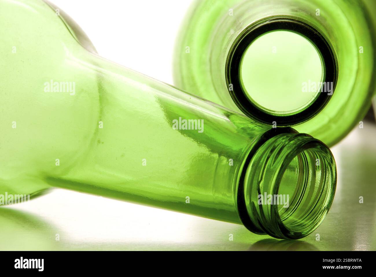 Beer bottles turned over on their sides Stock Photo - Alamy